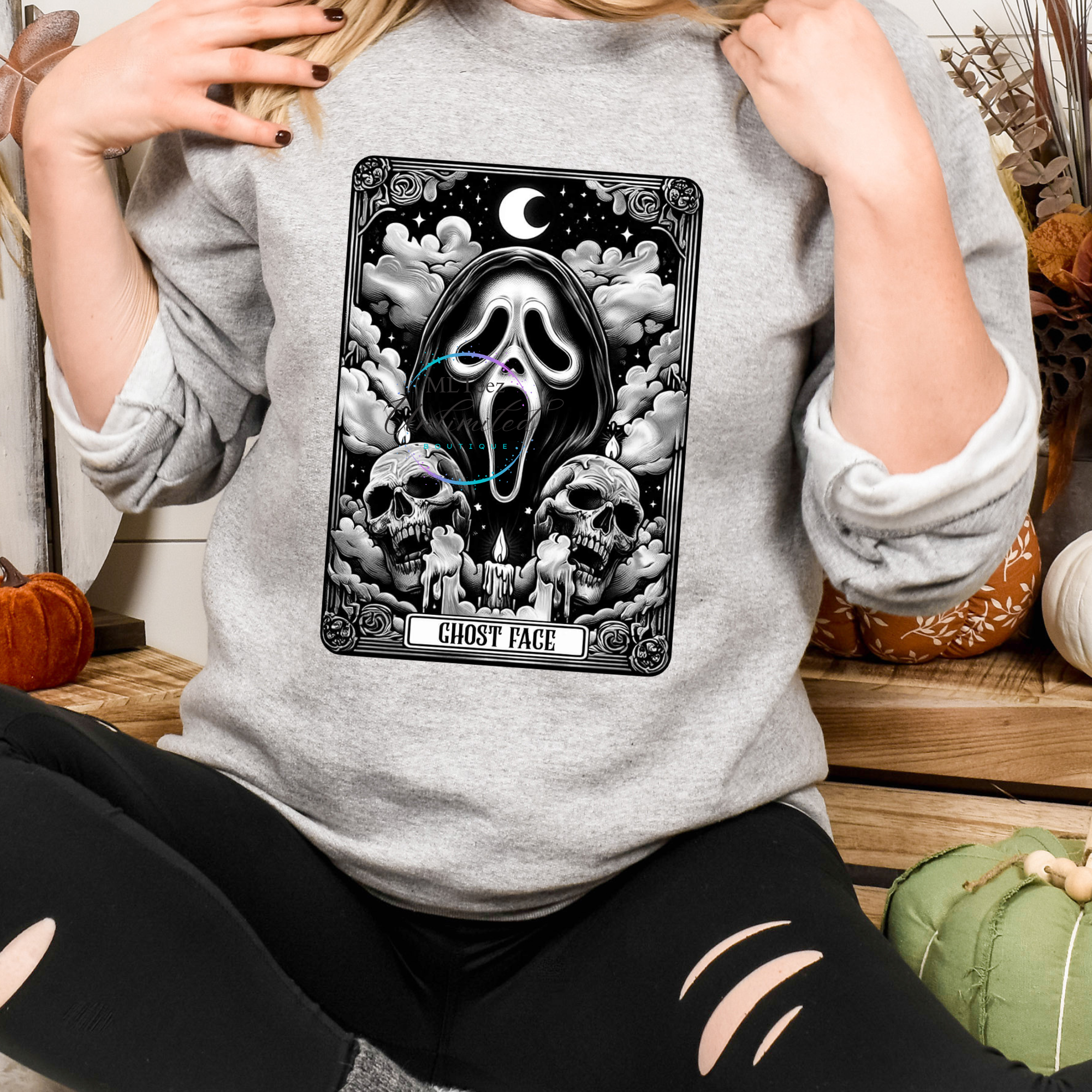 Ghostface Tarot Card (1) DTF Direct To Film – MLTeezUnlimited