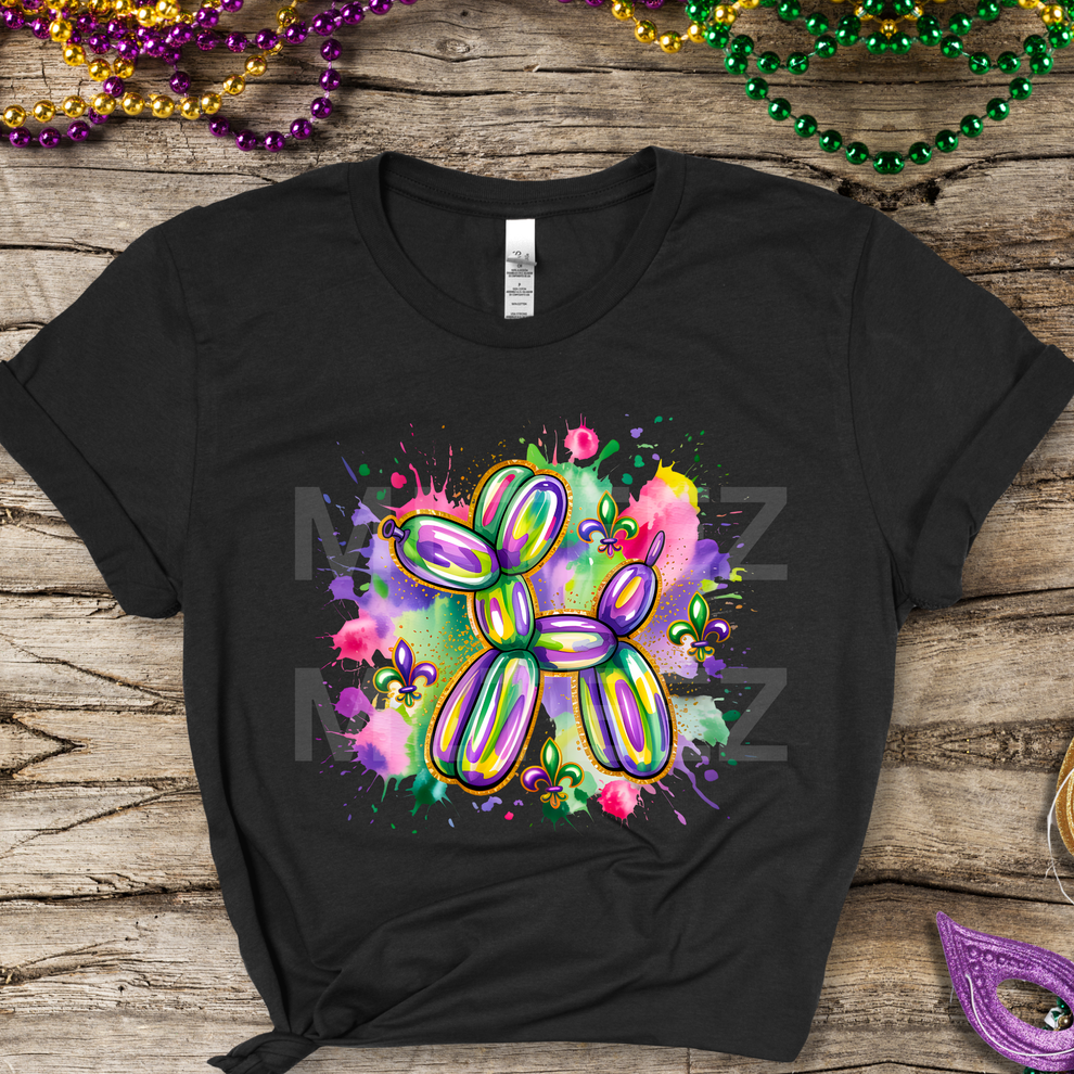 Balloon Dog (Mardi Gras) (2) DTF Direct To Film – MLTeezUnlimited