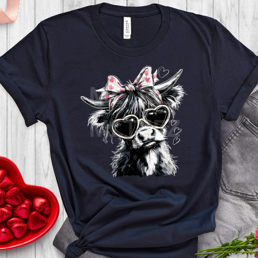 Highland Cow (Valentine's Day) (11) (Half Tone) DTF Direct to Film ...