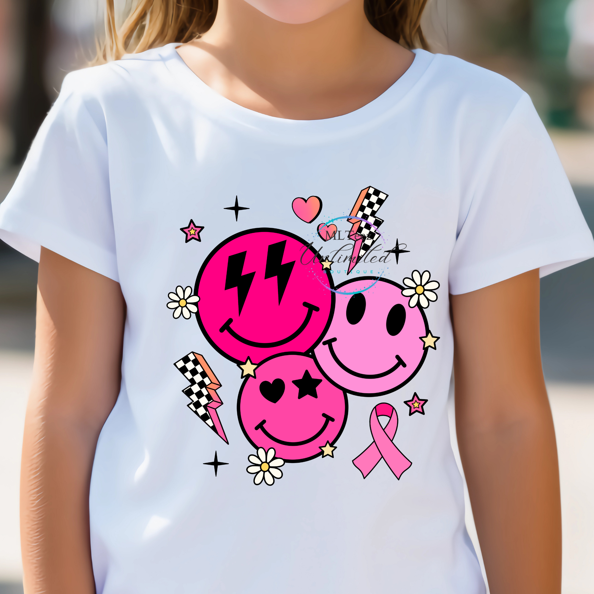Breast Cancer Smiley Faces (1) DTF Direct To Film – MLTeezUnlimited