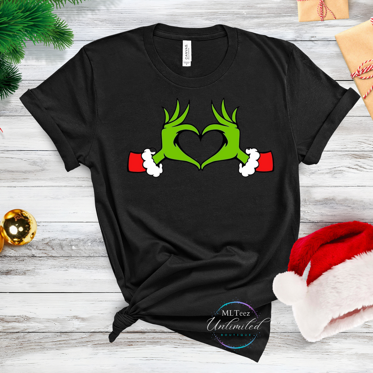 Big Green Man Heart Hands DTF Direct To Film – MLTeezUnlimited