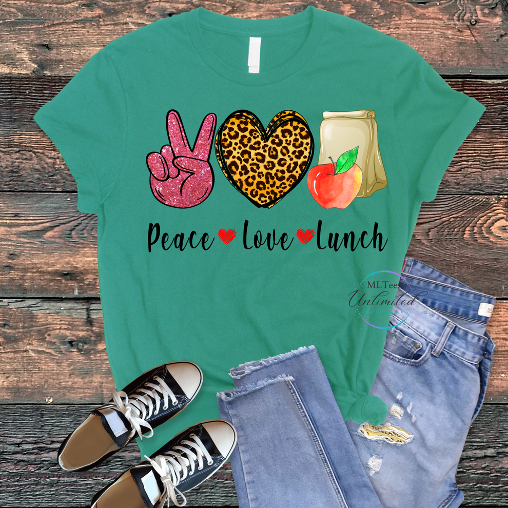 Peace, Love, Lunch DTF Direct To Film – MLTeezUnlimited